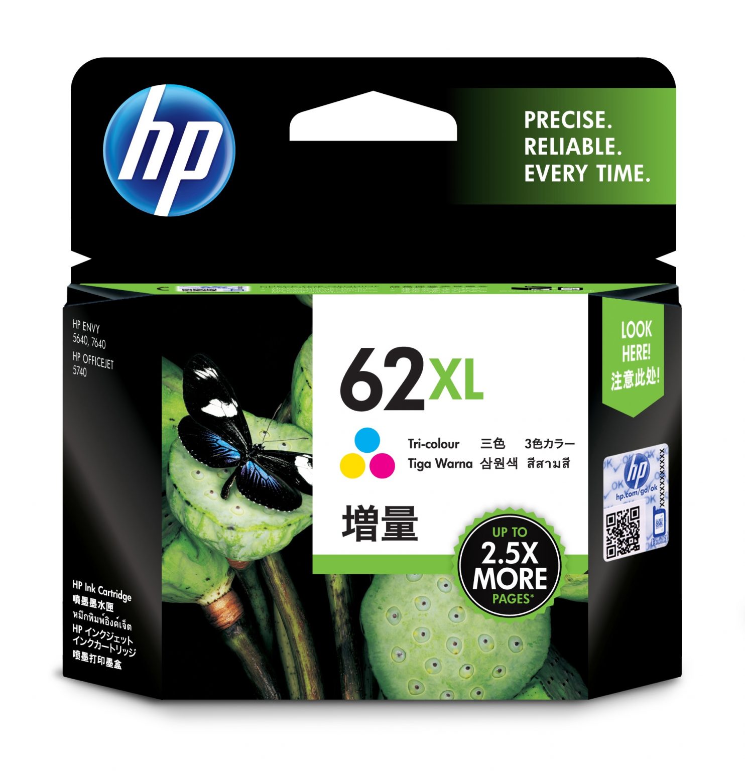 HP 62 TINTA TRICOLOR ORIGINAL ALTA CAPACIDAD PARA HP ENVY 5640/5642 ...